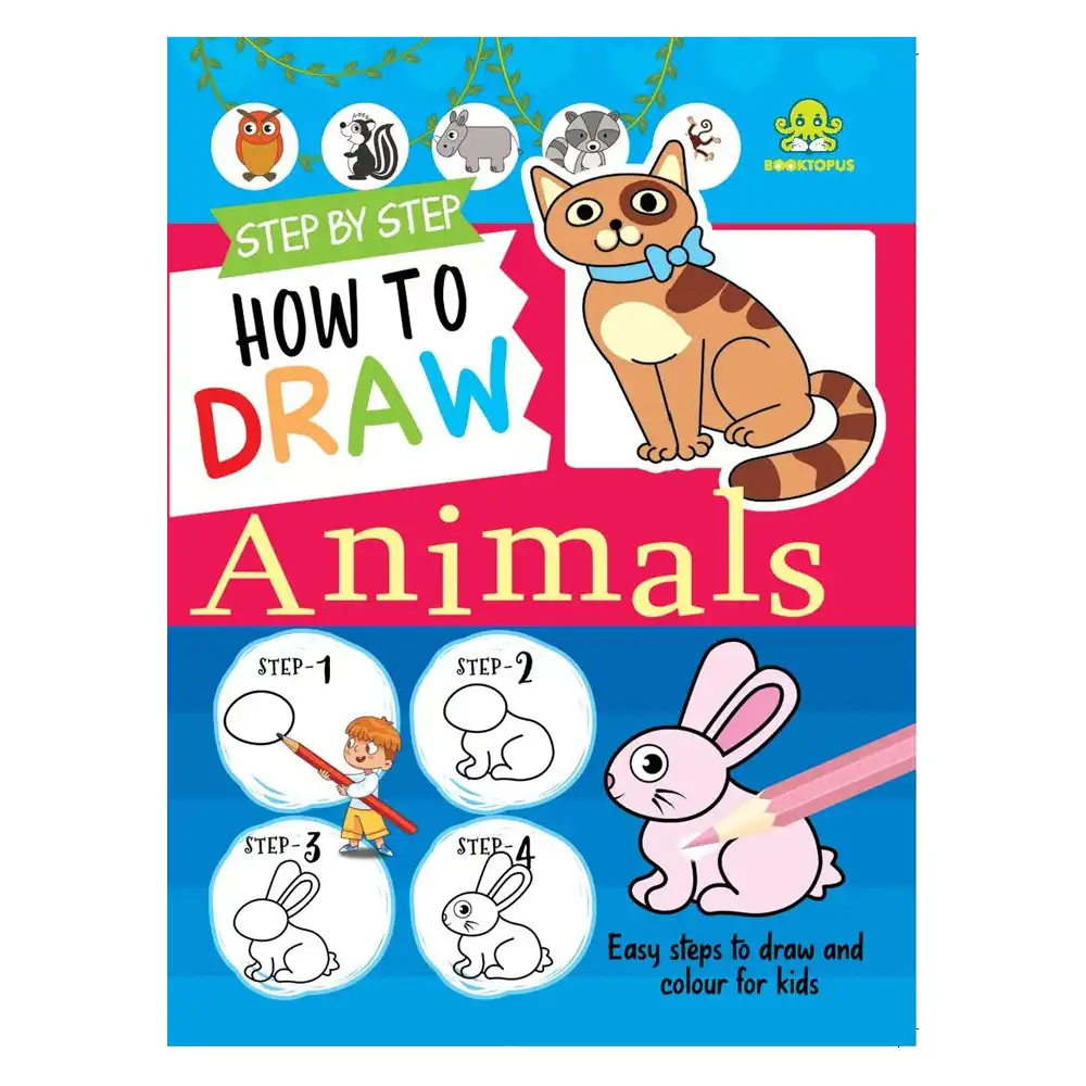 Booktopus Step By Step Learn To Draw Animals Learning Activity Books ...