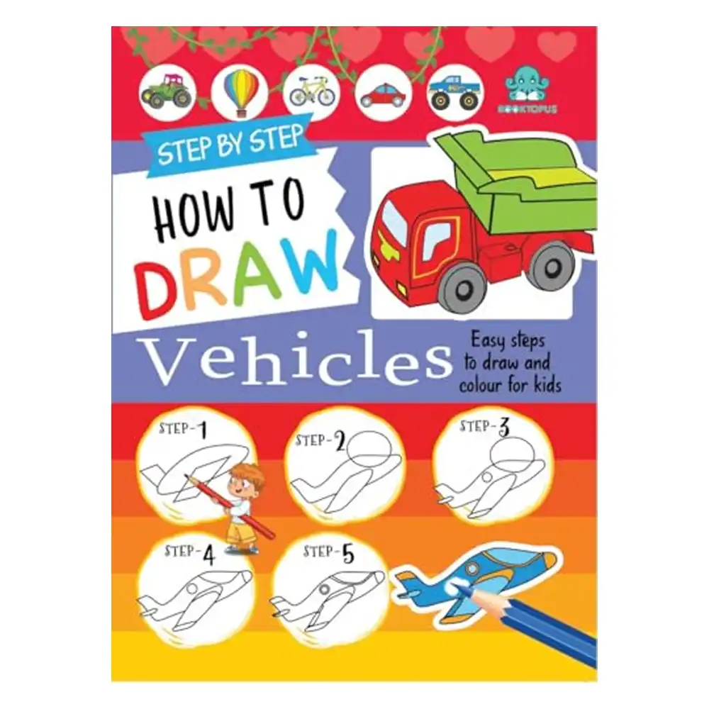 Booktopus Step By Step Learn To Draw Vehicles Learning Activity Books ...